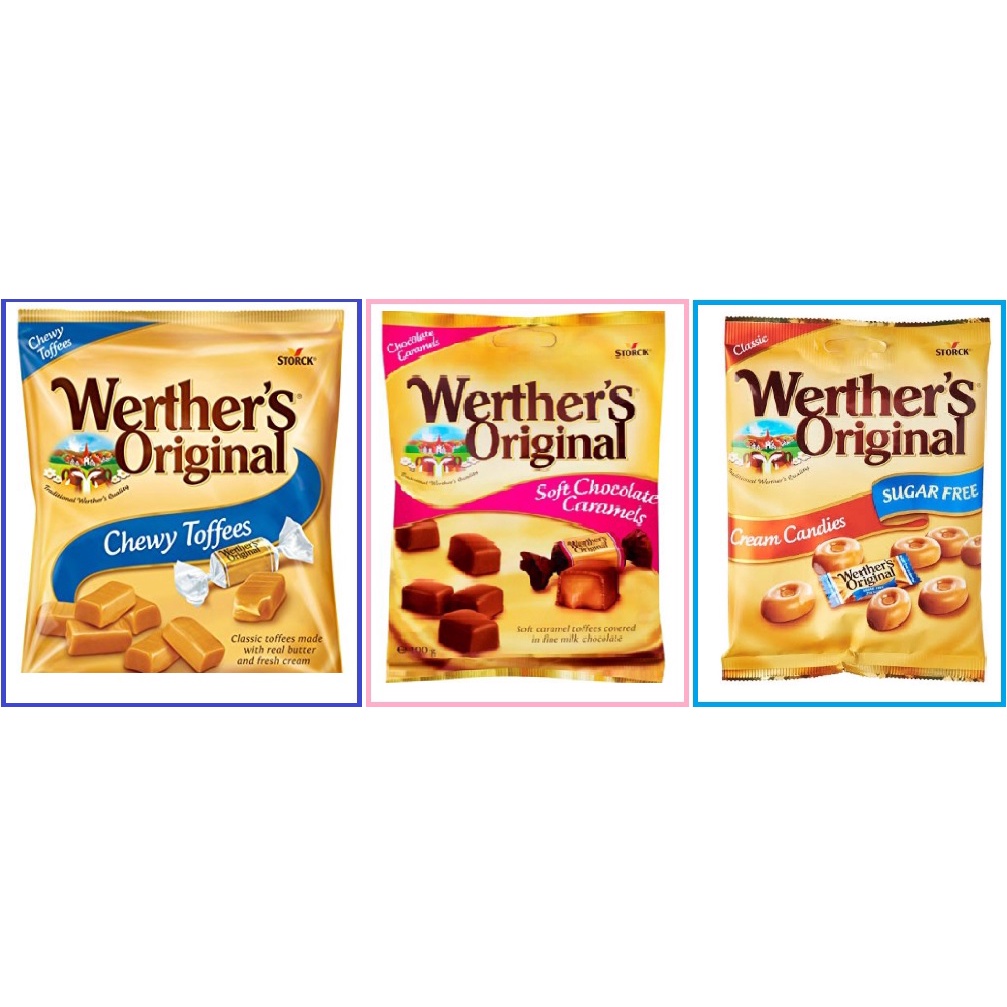 Storck Werther's Original sugar Free Caramel Filled Hard Candies 80g ...