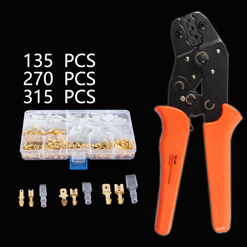 2.8/4.8/6.3mm universal spring plug wire crimped crimping hand tool ...