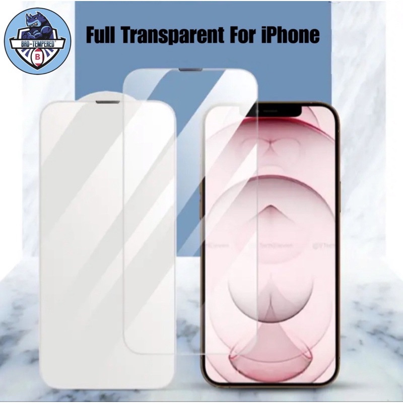 Smooth Full Transparent Tempered Glass for iphone 15 14 13 12 11 Pro ...