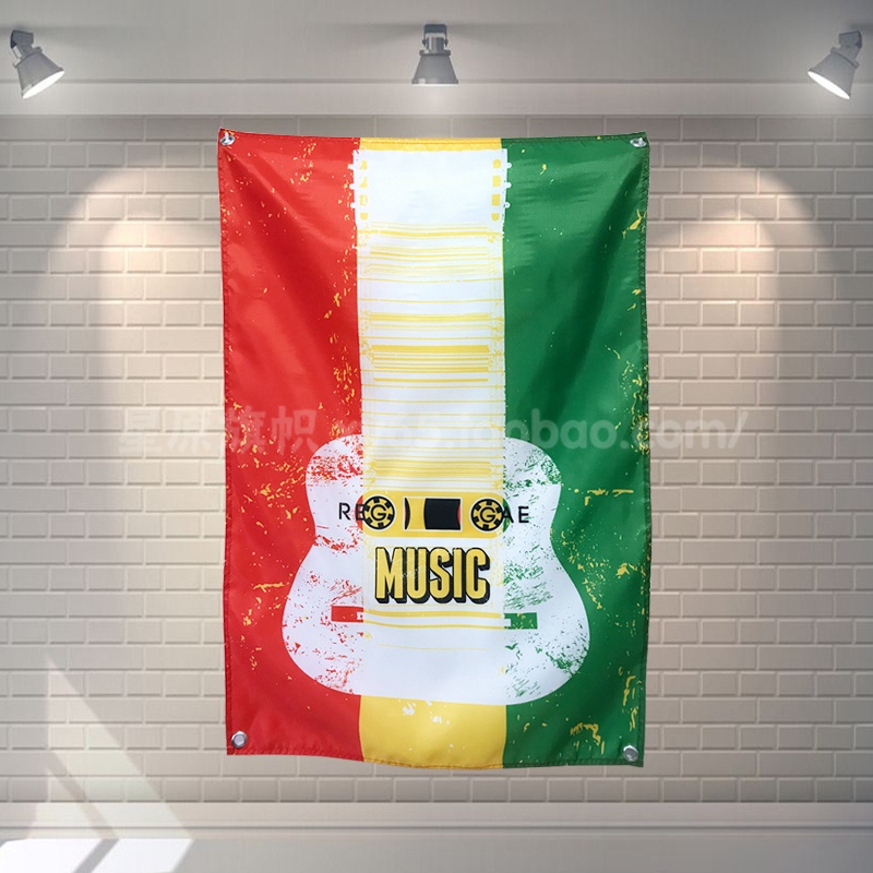 reggae reggae element guitar rock hanging cloth hanging flag piano ...