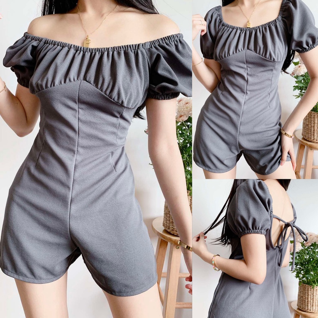 SN RAYA BackLess Romper JumpShorts | Shopee Philippines