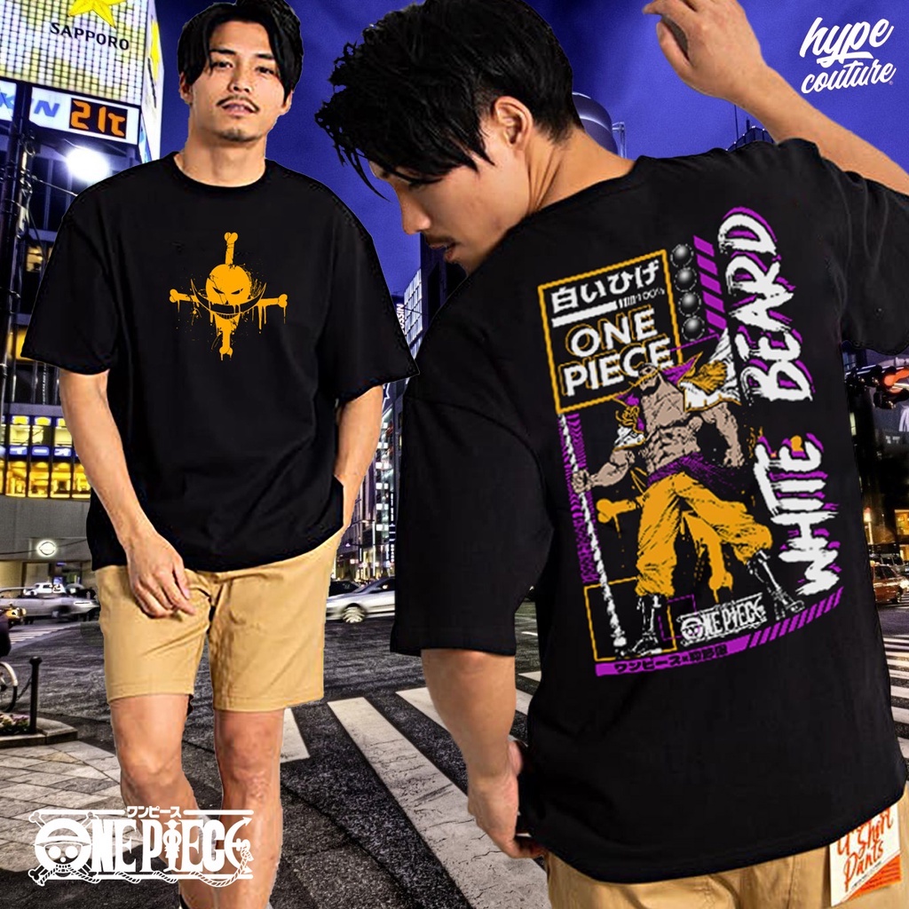 One piece anime print Oversized Shirt collection Graphic Tshirt Edward ...