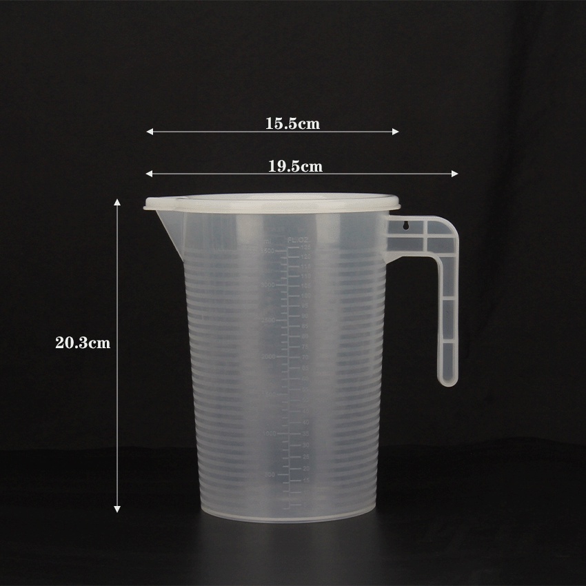 Clear Plastic Measuring Cup Pitcher With Lid Liquid Measure Jug Cup ...