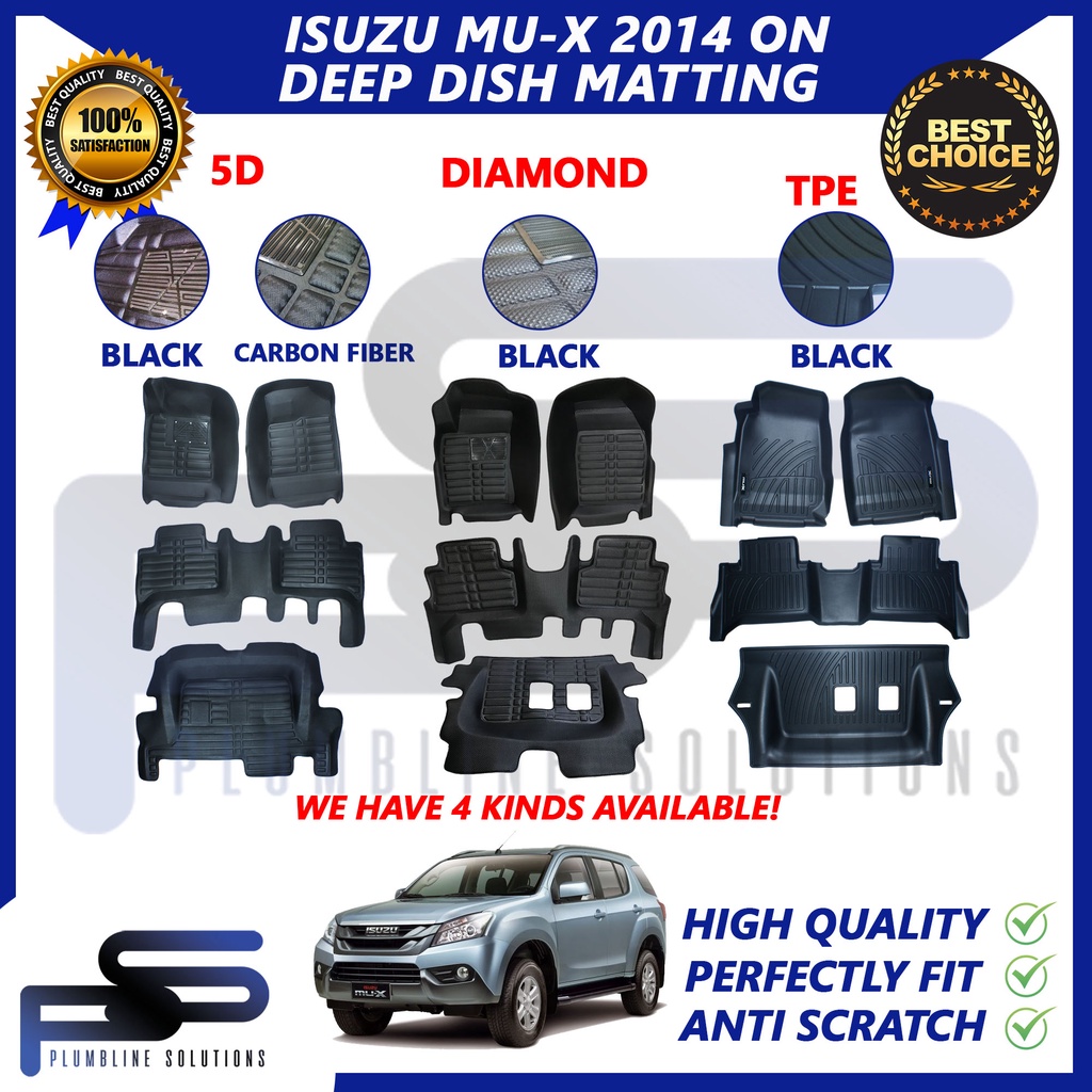 5D / TPE Deep Dish Matting for Isuzu MU-X / MUX 2013 - 2020 / 2021 ...