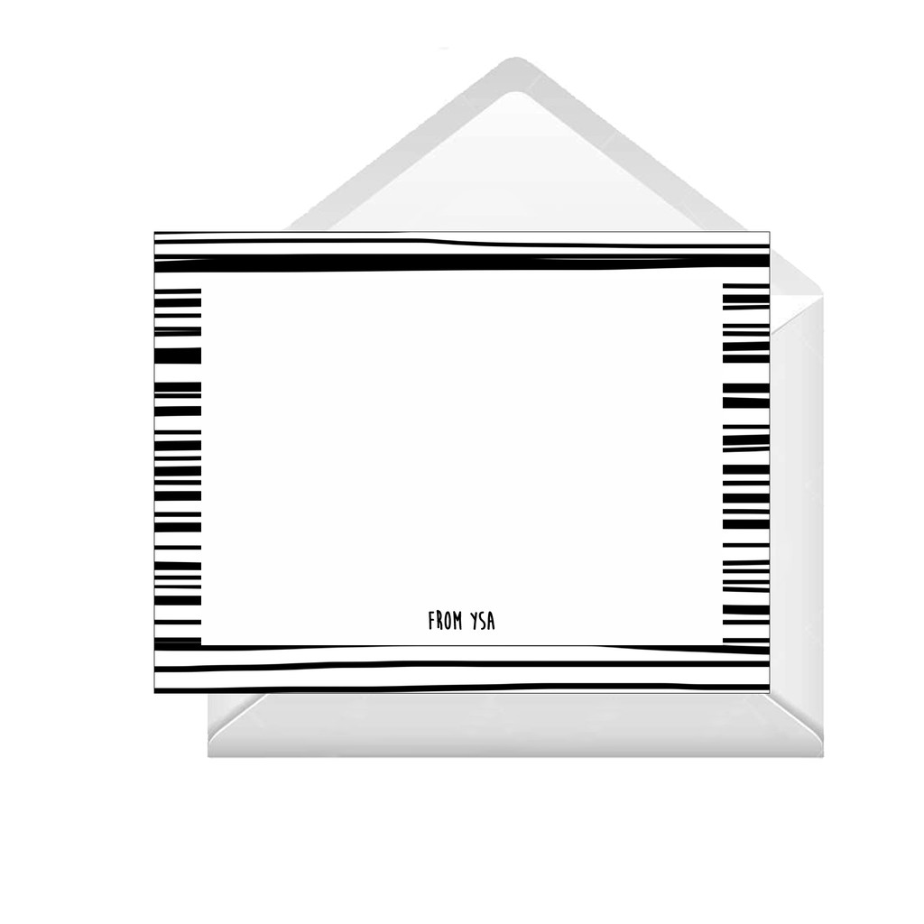 Personalized Notecards - Pattern Doodle Lines (Black) | Shopee Philippines