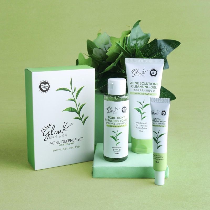 Acne Defense Set By Hello glow (New Improved) | Shopee Philippines
