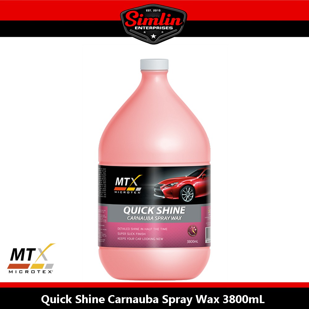 Quick Shine 1 Gal 3800ml Microtex MTX Carnauba Spray Wax | Shopee ...