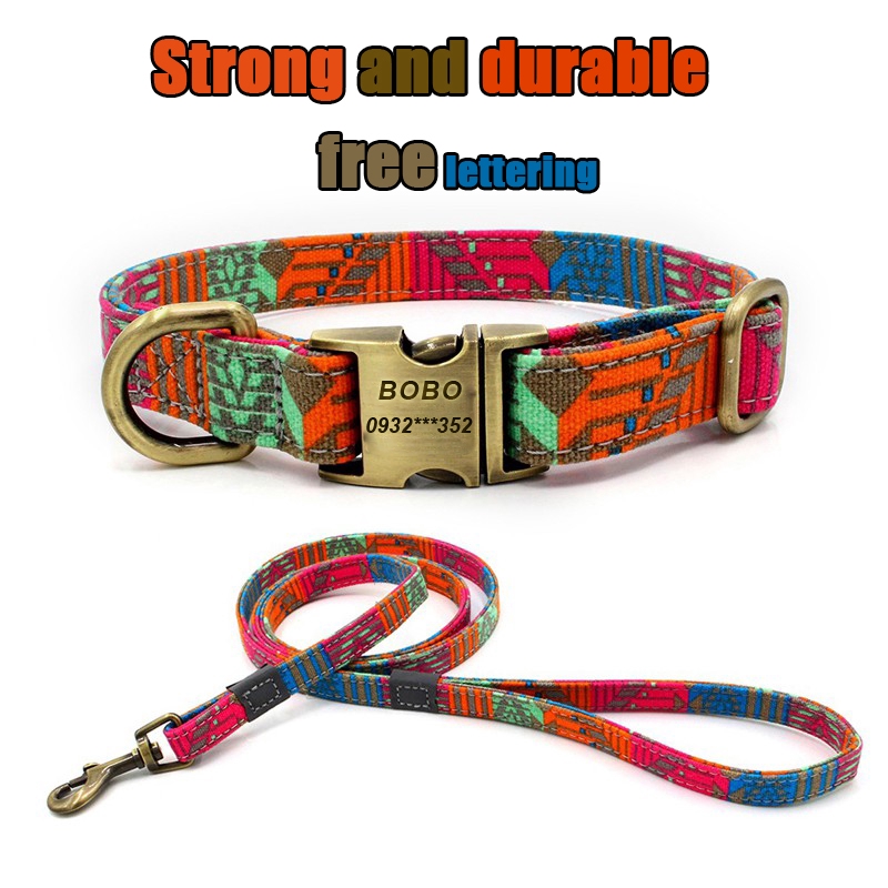 Customized dog collars, personalized adjustable pet collars, large ...