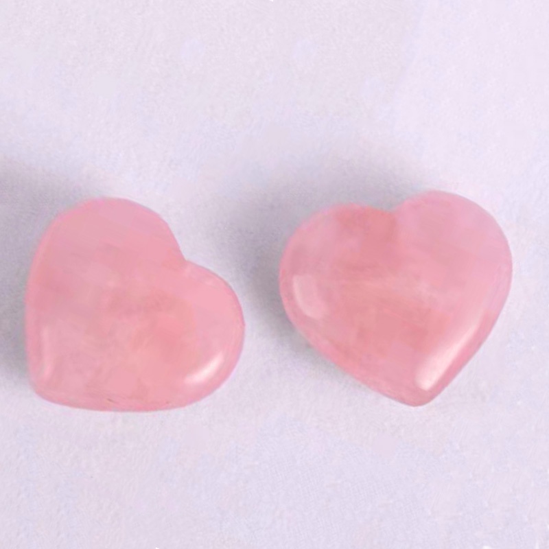 Rose Quartz Heart Shape Crystal Natural Quartz Mini Heart Crystal For ...
