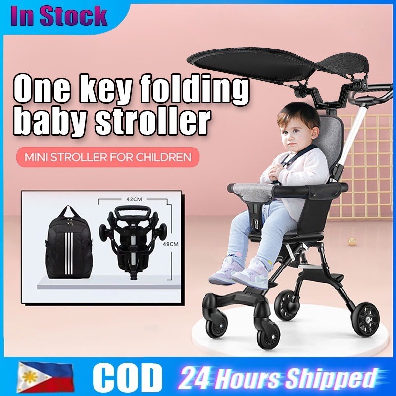 Baby stroller one-touch folding lightweight children's baby stroller ...