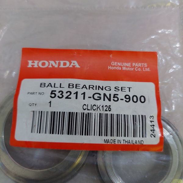 HONDA CLICK 125 BALL RACE BEARING SET 53211-GN5-900 - MADE IN THAILAND ...
