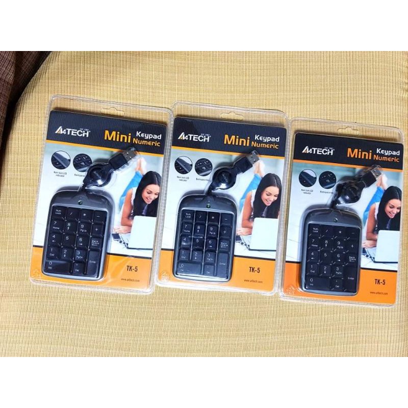A4Tech TK-5 Mini Numeric Keypad - USB Retractable with 18 low-profile keys | Shopee Philippines