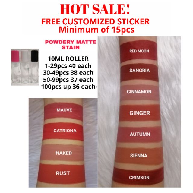 Powder Matte Liptint Super Powder Powdery Premium Matte lip Stain ...