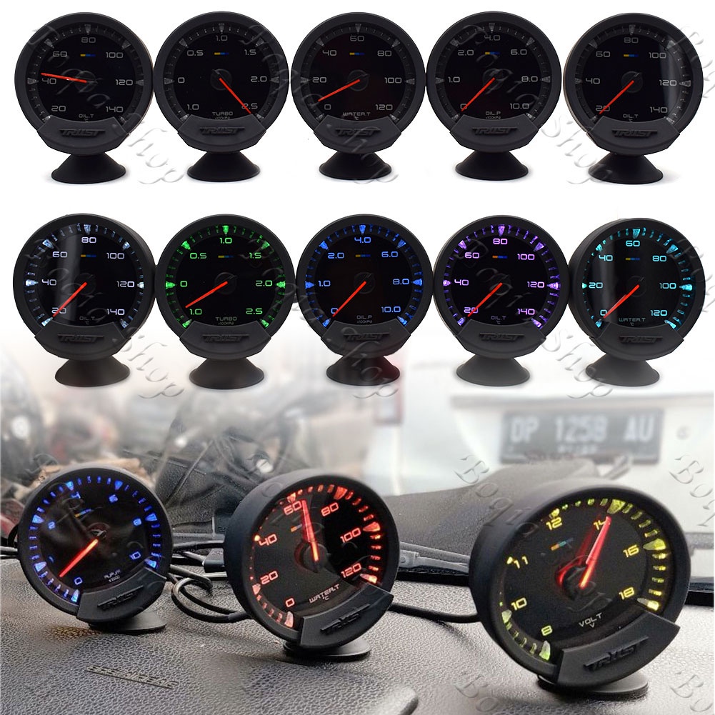 Greddy Sirius Meter 7 Color 74mm Racing Turbo Boost Voltage Water Temp ...
