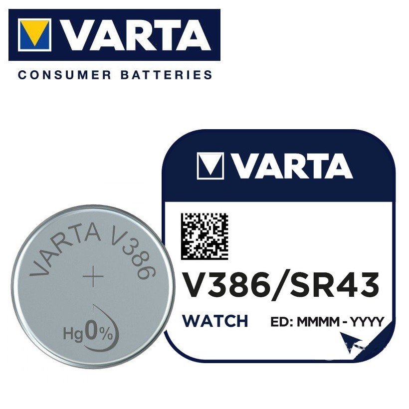 Varta V386 SR43 V12GS (1pc) 1.55v Silver Oxide Button Cell Battery ...