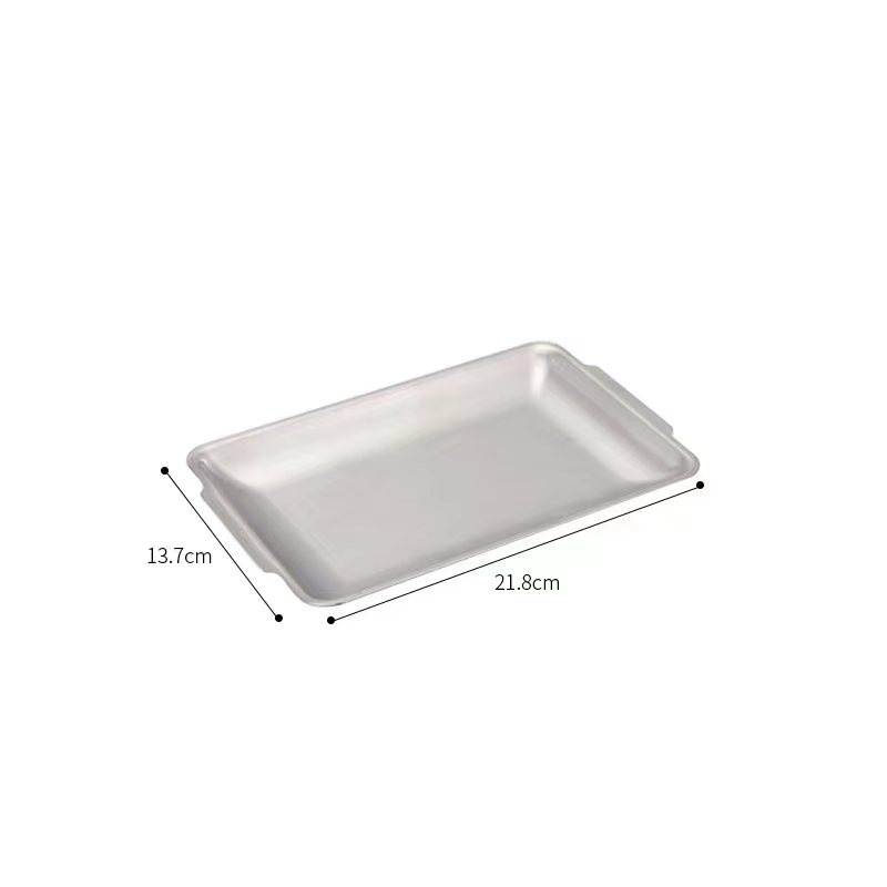 Thicken Stainless Steel Food Storage Shallow Trays BBQ Sushi Flat Dish ...