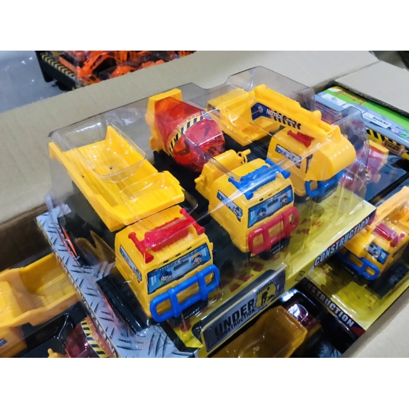 Construction Vehicle Toys Set Of 3 Cars Dump Trucks Tippers 3 Loaders ...