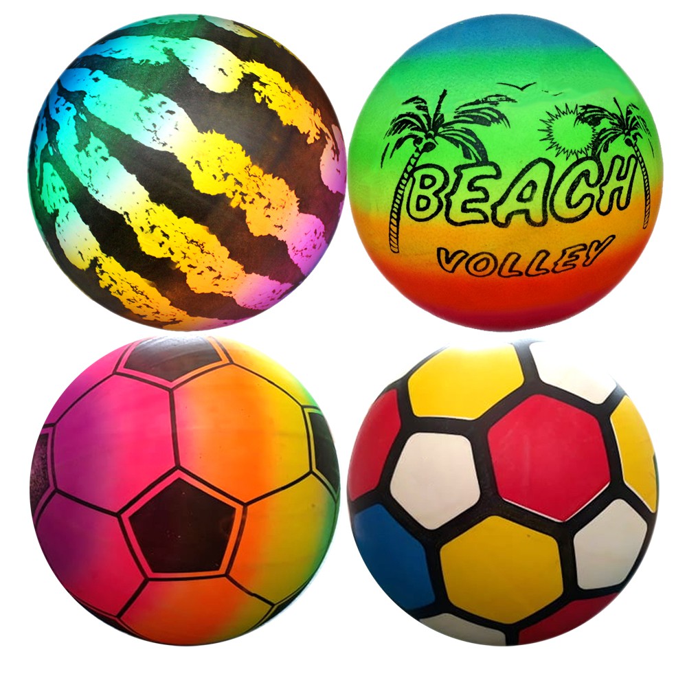Inflatable Rainbow Color Beach Valley Design Beach Ball Swimming Toys ...