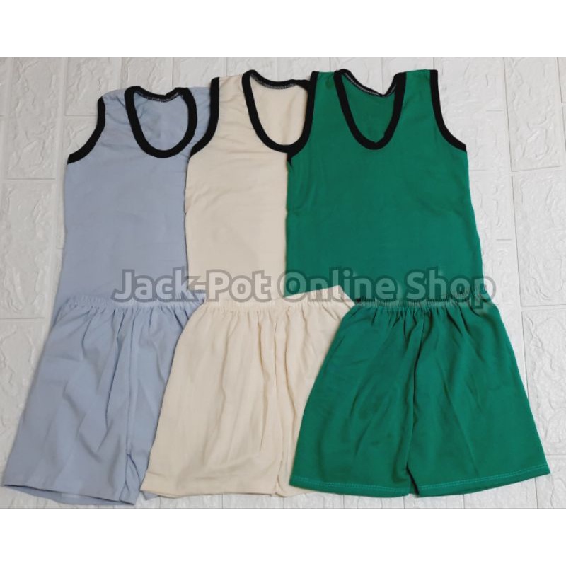 KIDS BARGAIN PLAIN TERNO SANDO/SHORT GIRL or BOY UNISEX Cotton (1pair ...