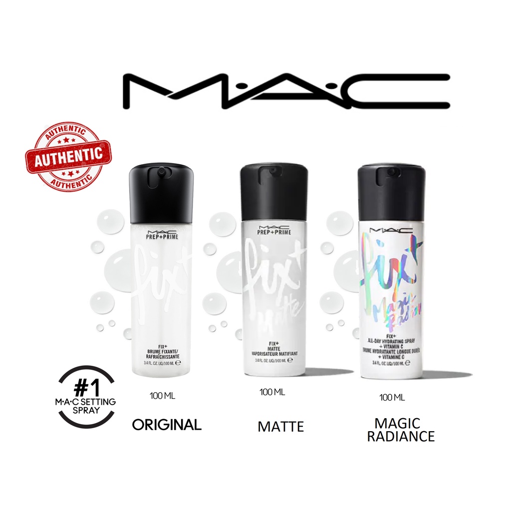 Authentic M@c Fix Plus, Fix Plus matte setting spray Mini Travel Size ...