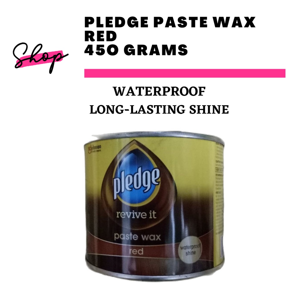PLEDGE PASTE WAX/ WATERPROOF SHINE PLEDGE FLOOR WAX (450 GRAMS ...