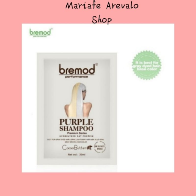 BREMOD PRENIUM purple shampoo | silver shampoo sachet, 30ml | Shopee ...