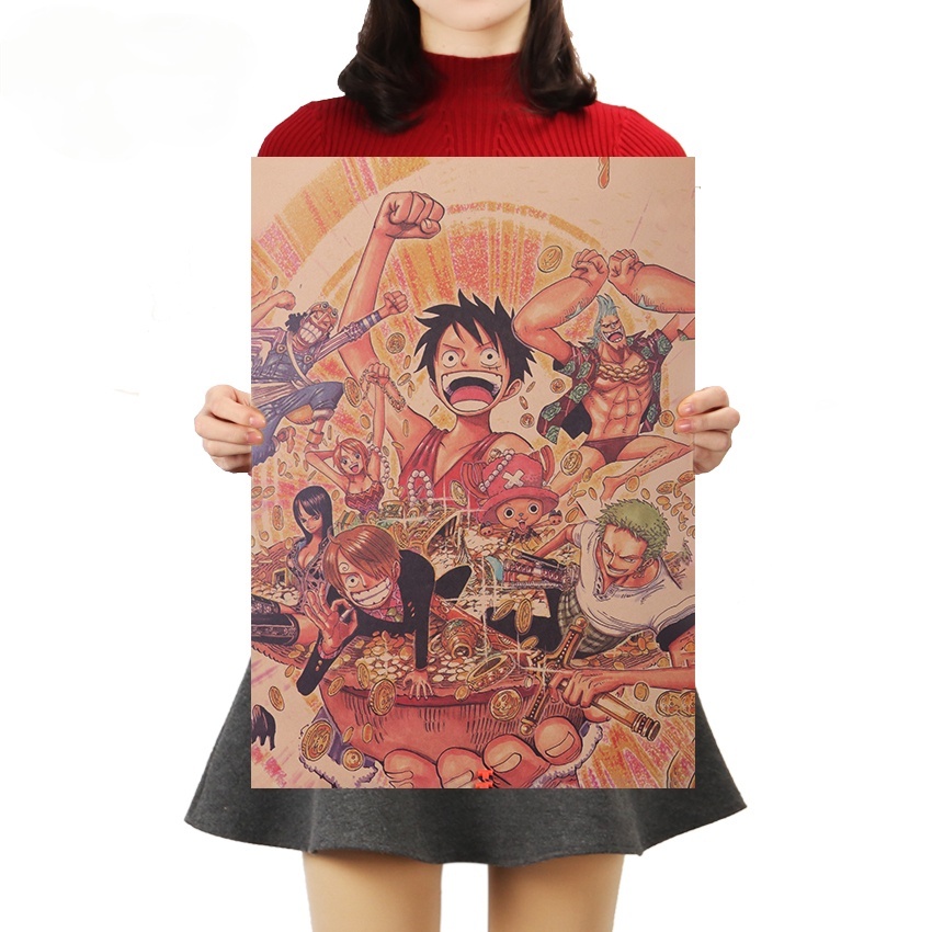 DLKKLB Classic Anime OP Character Collection Poster Vintage Kraft Paper ...
