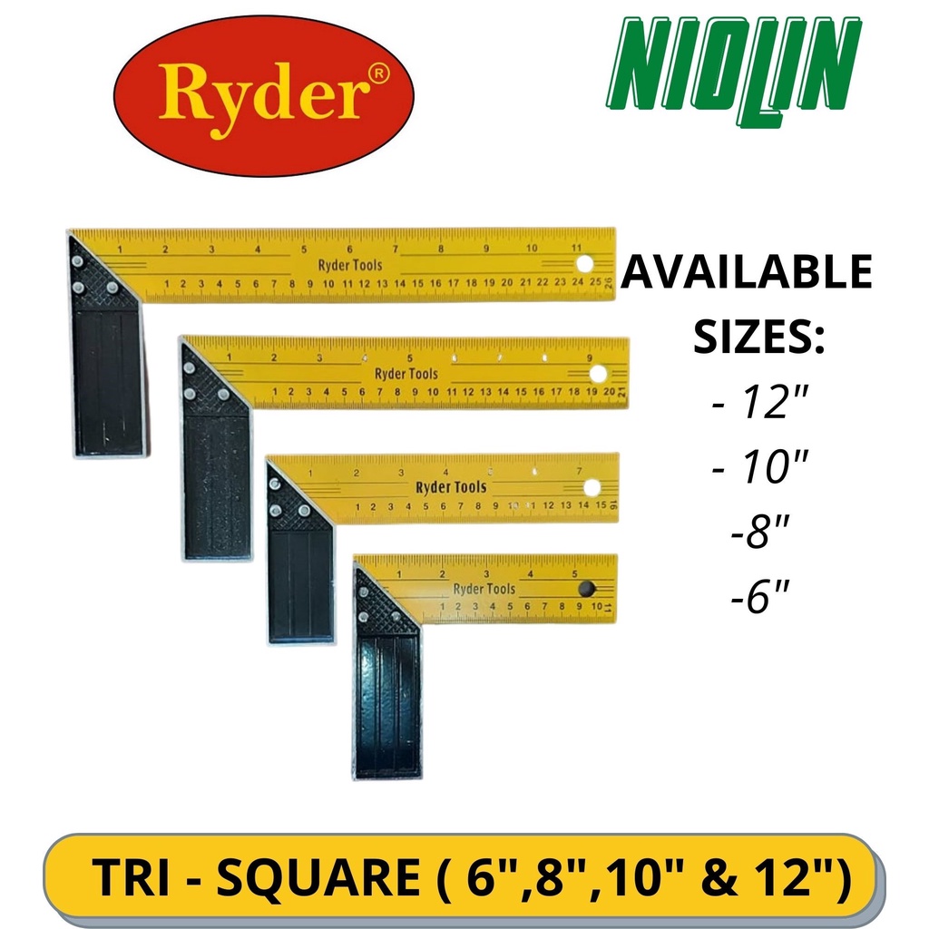 Ryder Tools Tri - Square ( 6",8",10" & 12" ) | Shopee Philippines