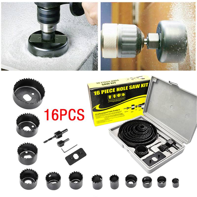 11pcs/16pcs 19-127mm Woodworking set Hole Saw Set Drill Bit Carbon ...