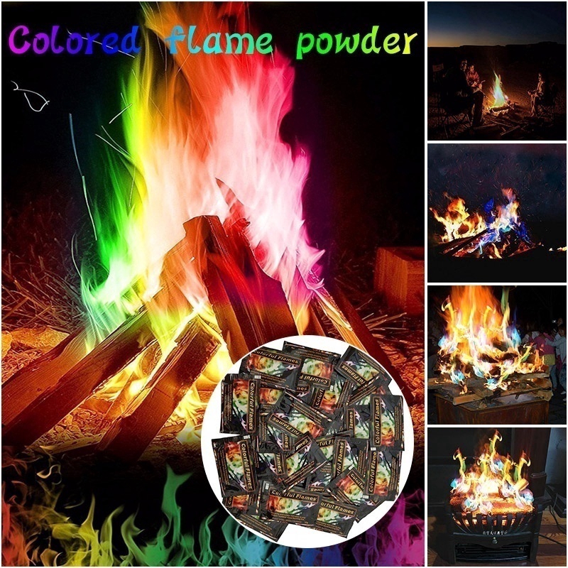 10 Bags Magical Fire Colored Flame Agent Magic Flames Color Changing ...