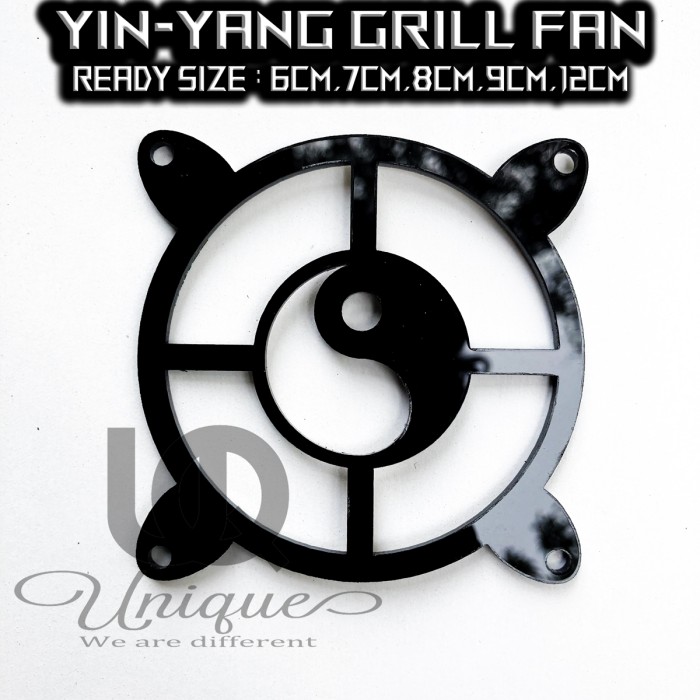 Yin Yang Grill Fan/ Ram Acrylic Fan Net Protector Pc Computer CPU Fan ...