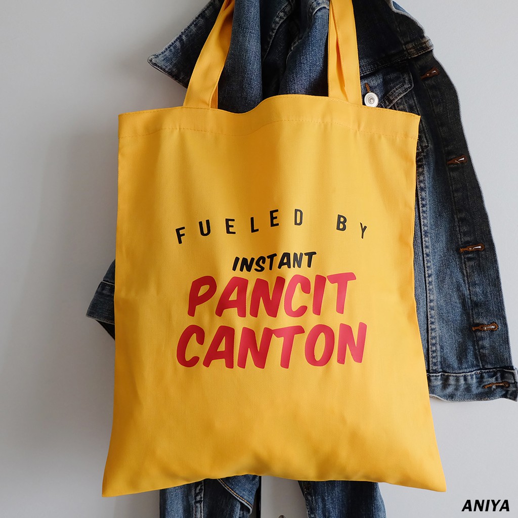 ANIYA CLOTHING Fueled by Pancit Canton Unisex Canvas Tote Bag | Shopee ...