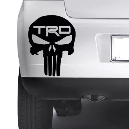 TRD TOYOTA Punisher Skull Decal Vinyl Sticker 4 Runner Tundra Tacoma ...