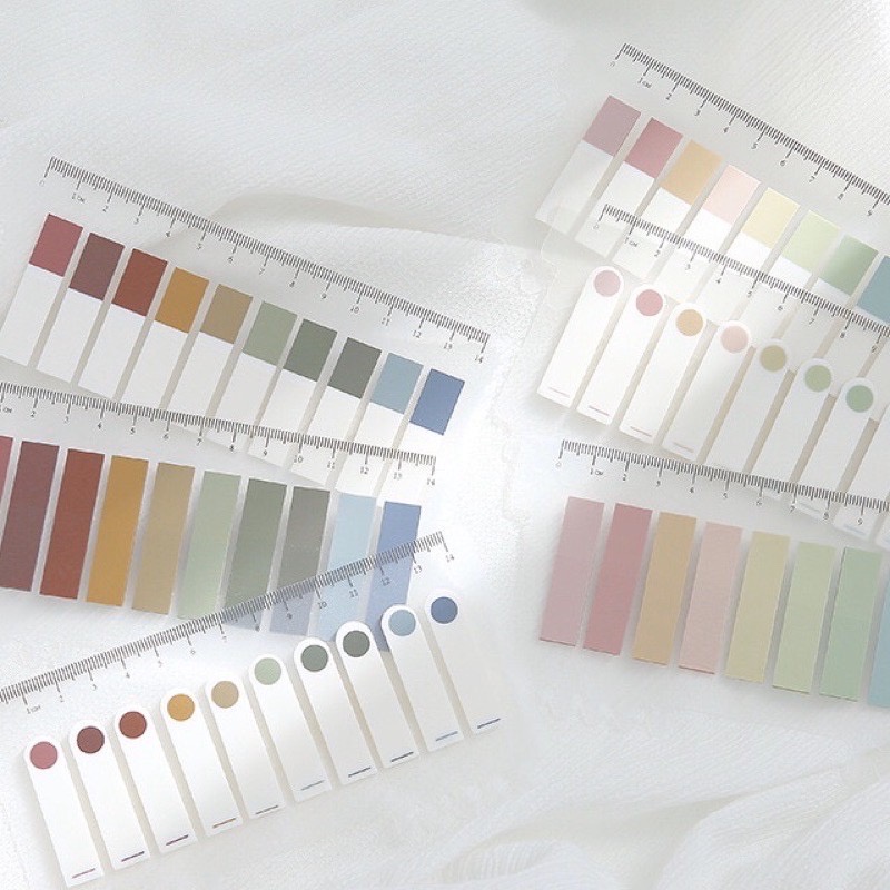 TBM 200 Sheets 10 Morandi Colors Flag Tabs Bookmark Sticky Notes ...