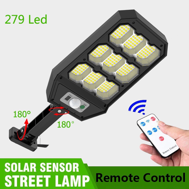 Solar Street Light Remote Control LED Outdoor Lighting Wall Sensor 279 ...