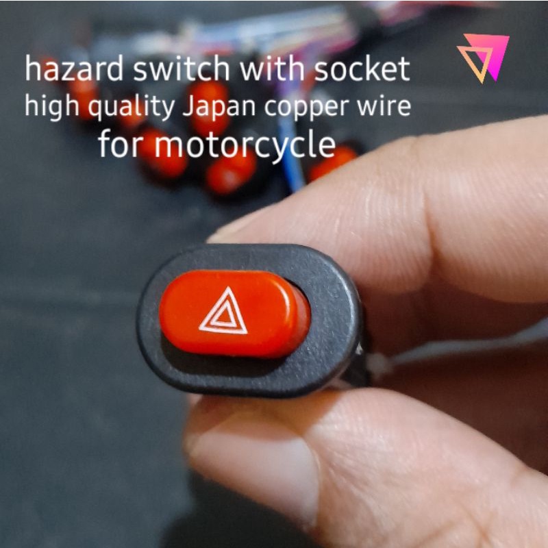hazard switch with socket for motorcycle high quality Japan copper wire ...