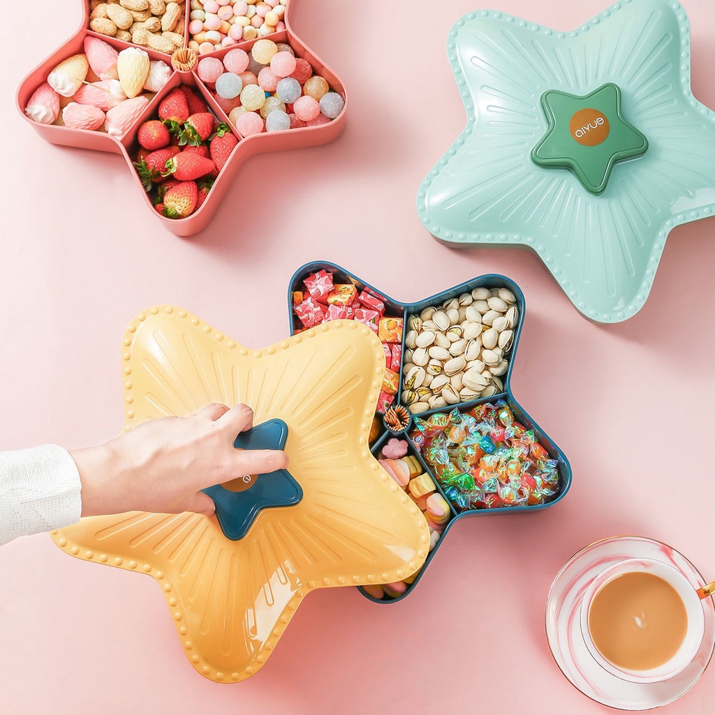 Jam tray, 5-petal star candy tray with many compartments, easy to ...
