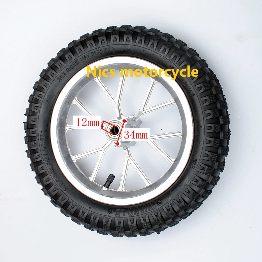 One Rims+Tyres 12.5 x 2.75 Rear Back Before + after Wheel + Tyre Tire ...