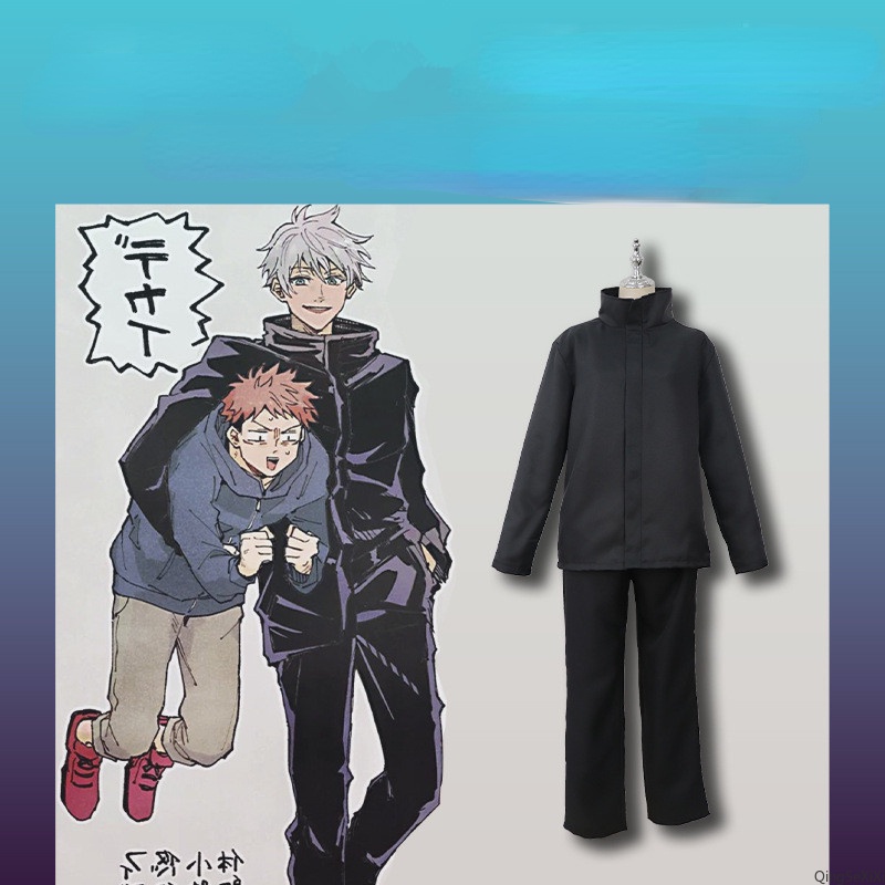 King Cos Jujutsu Kaisen Anime Gojo Satoru Cosplay Costumes Top Pants ...