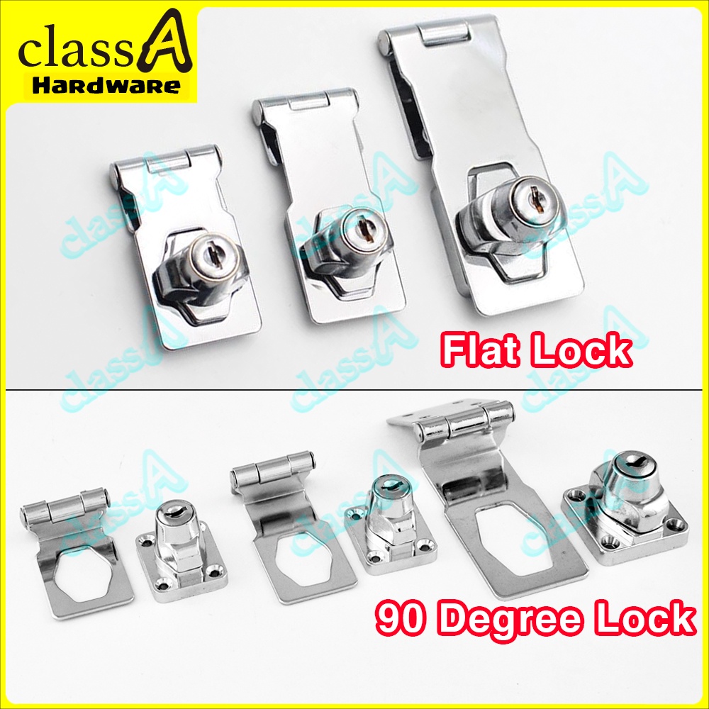 ClassAHW Stainless Steel Self Locking 90 Degree Security Hasp Staple ...
