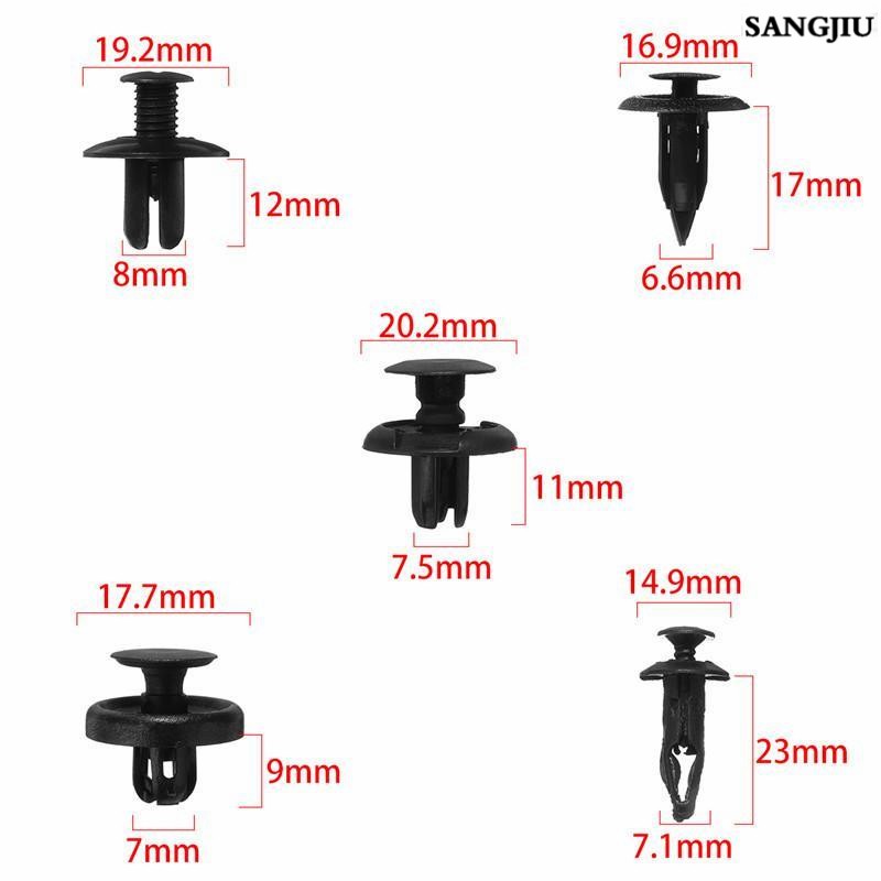 100PCS Trunk Screw Rivets Set Car Bumper Fender For Auto Plastic ...