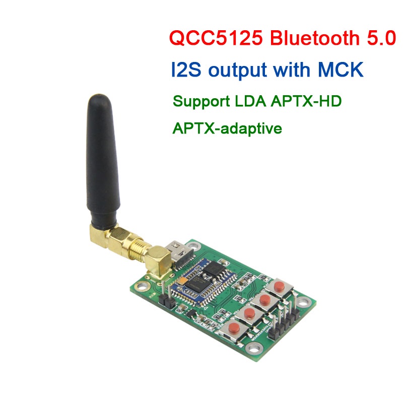DYKB QCC5125 Bluetooth 5.0 Receiver Audio Stereo Board I2S USB TYPE-C ...