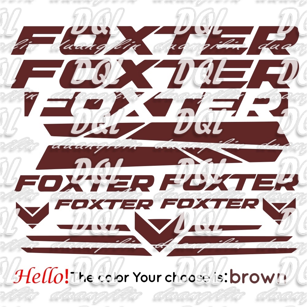 FOXTER Bike Vinyl Sticker Decal for Mountain Bike and Road Bike ...