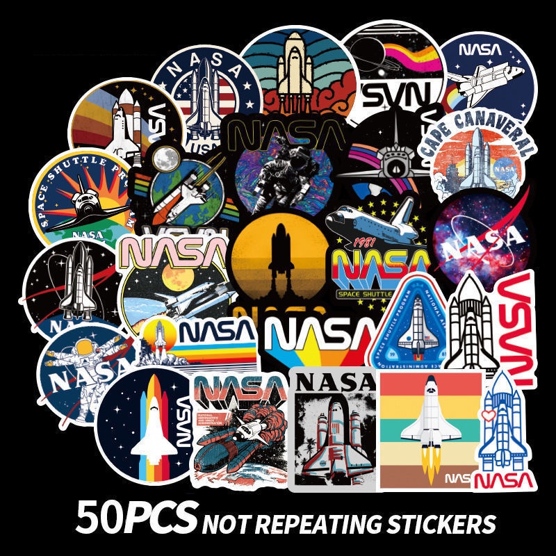 50 NASA space exploration suitcase stickers laptop diy decorative ...