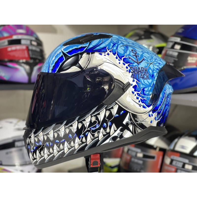 Spyder Neo Rogue GD Fullface Dual Visor Helmet + Free Clear Visor ...