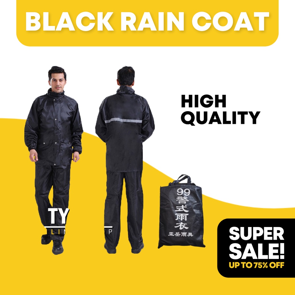Original and High Quality Black Rain Coat | Shopee Philippines