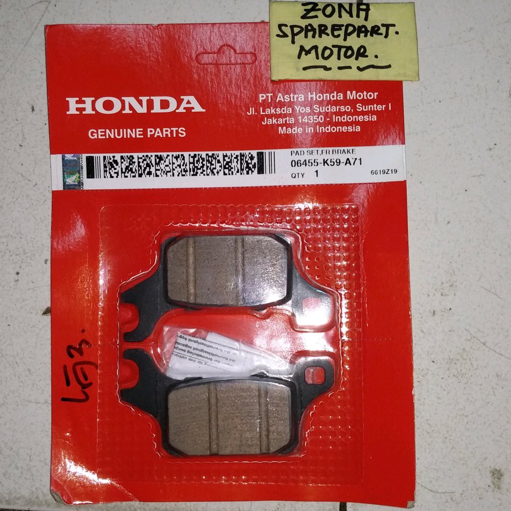 Front Disc Brake Pads PAD Set New Vario 125 150 LED 2018 AHM 06455 K59 ...