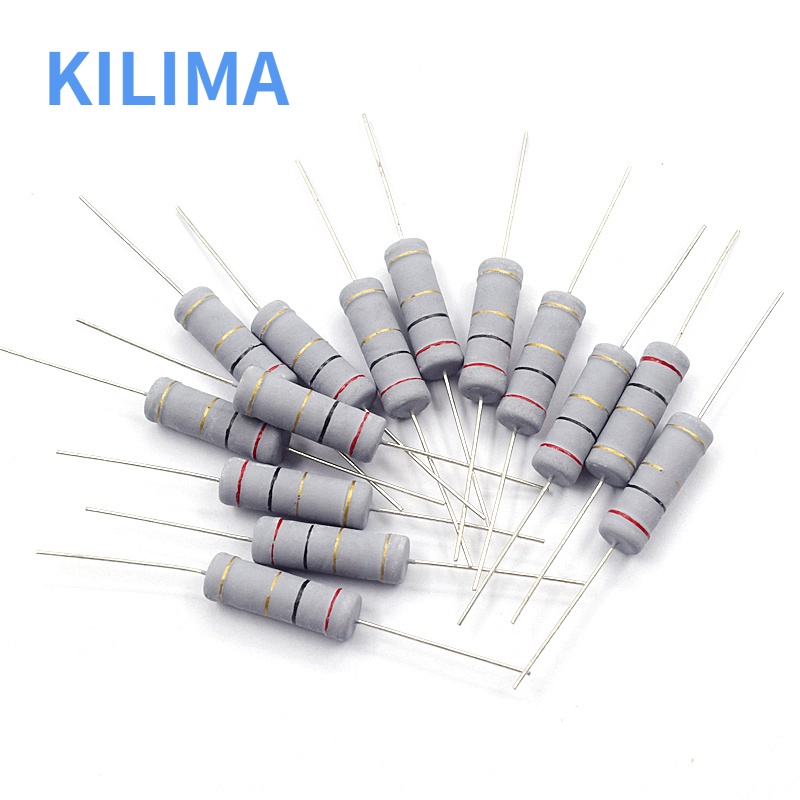 10Pcs 5W Carbon Film Resistor 5% 24Values 1R ~ 1M 2.2R 10R 22R 47R 51R ...