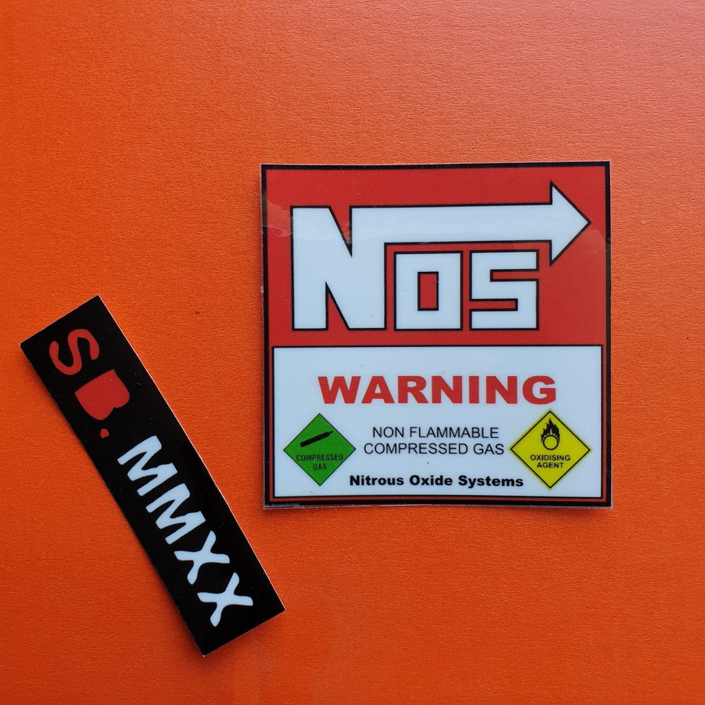 Nitro NOS Nitrous Oxide (2pcs) JDM Vinyl Laminated Sticker | Shopee ...