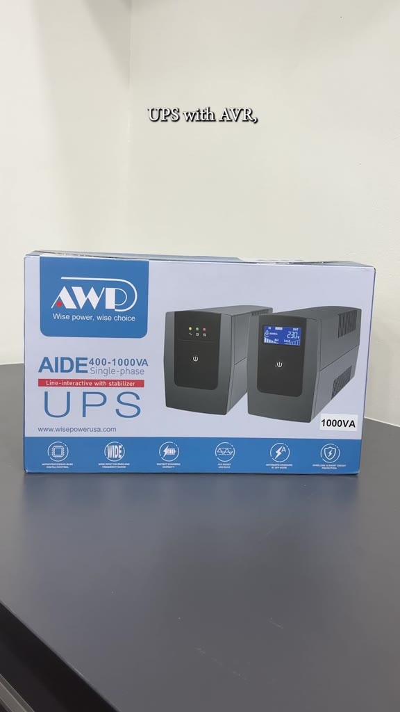 Ipason AWP AID1000 Aide 600W-1000VA UPS with AVR Uninterruptible Power ...